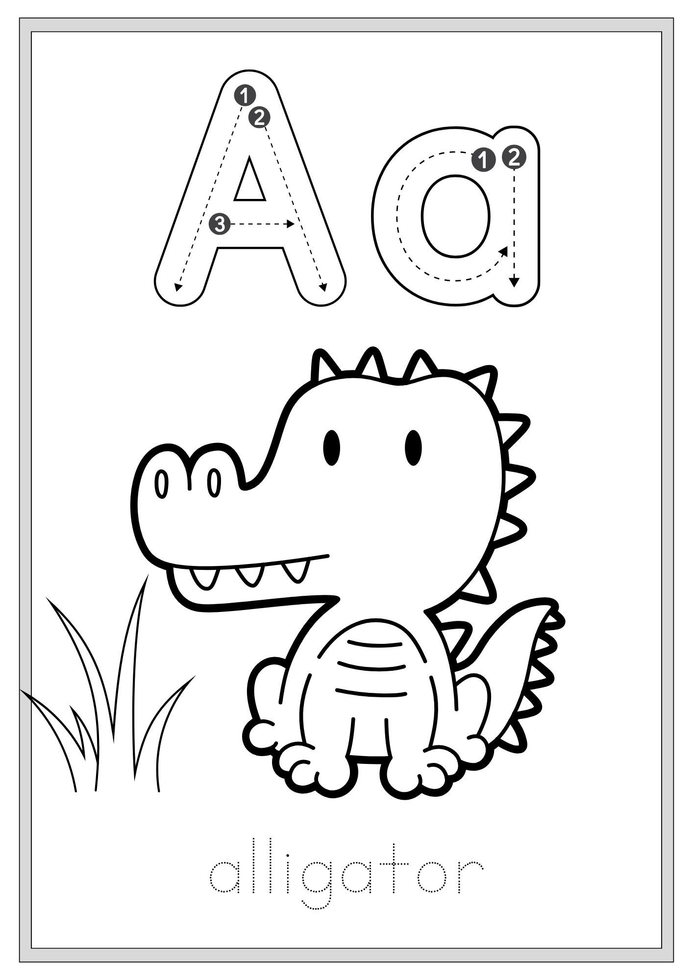 Letter A Alligator Coloring Pages Alphabet Coloring Pages Activities