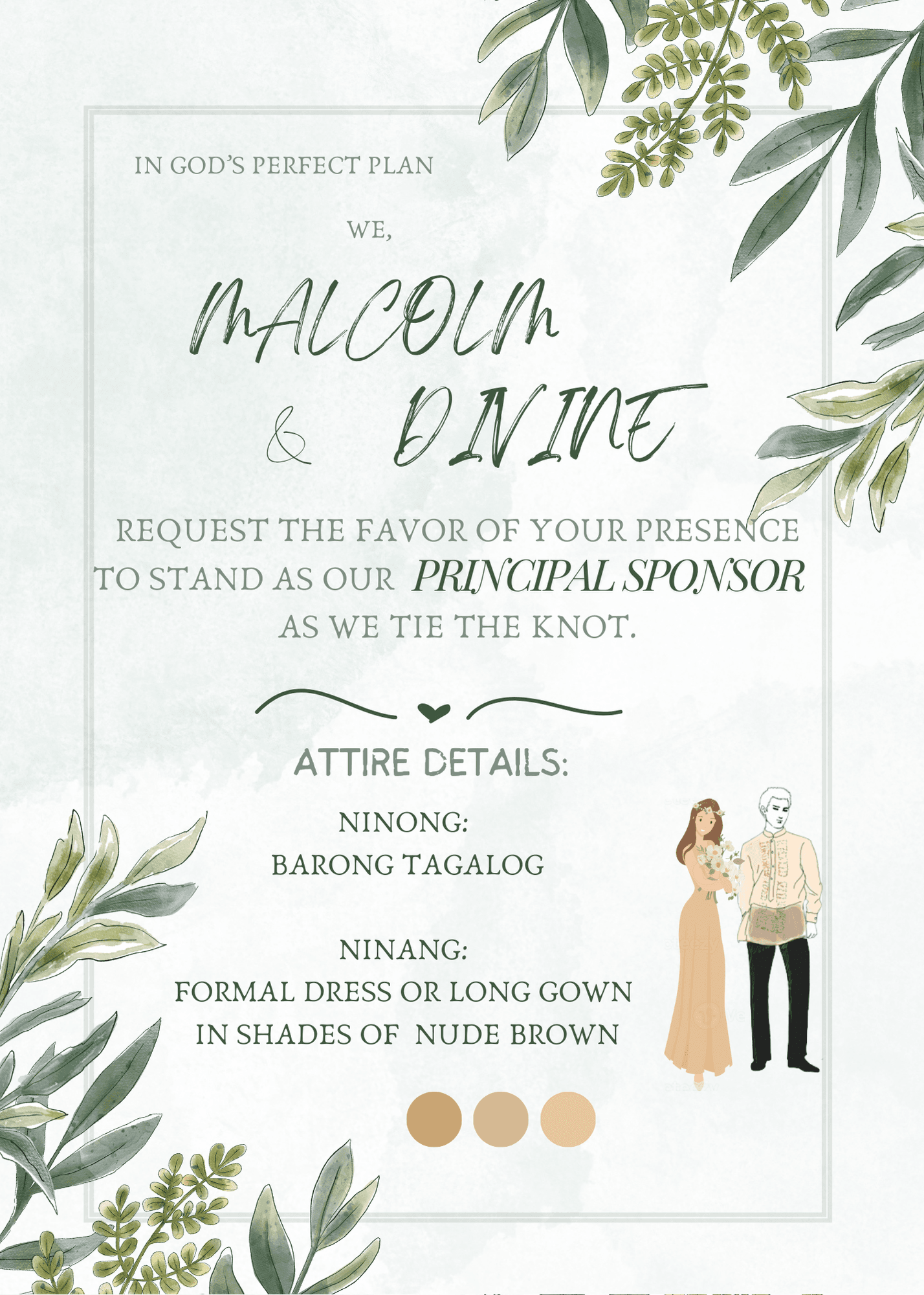 Formal Invitation Godparents 97 Decor Will You Be My Godparents