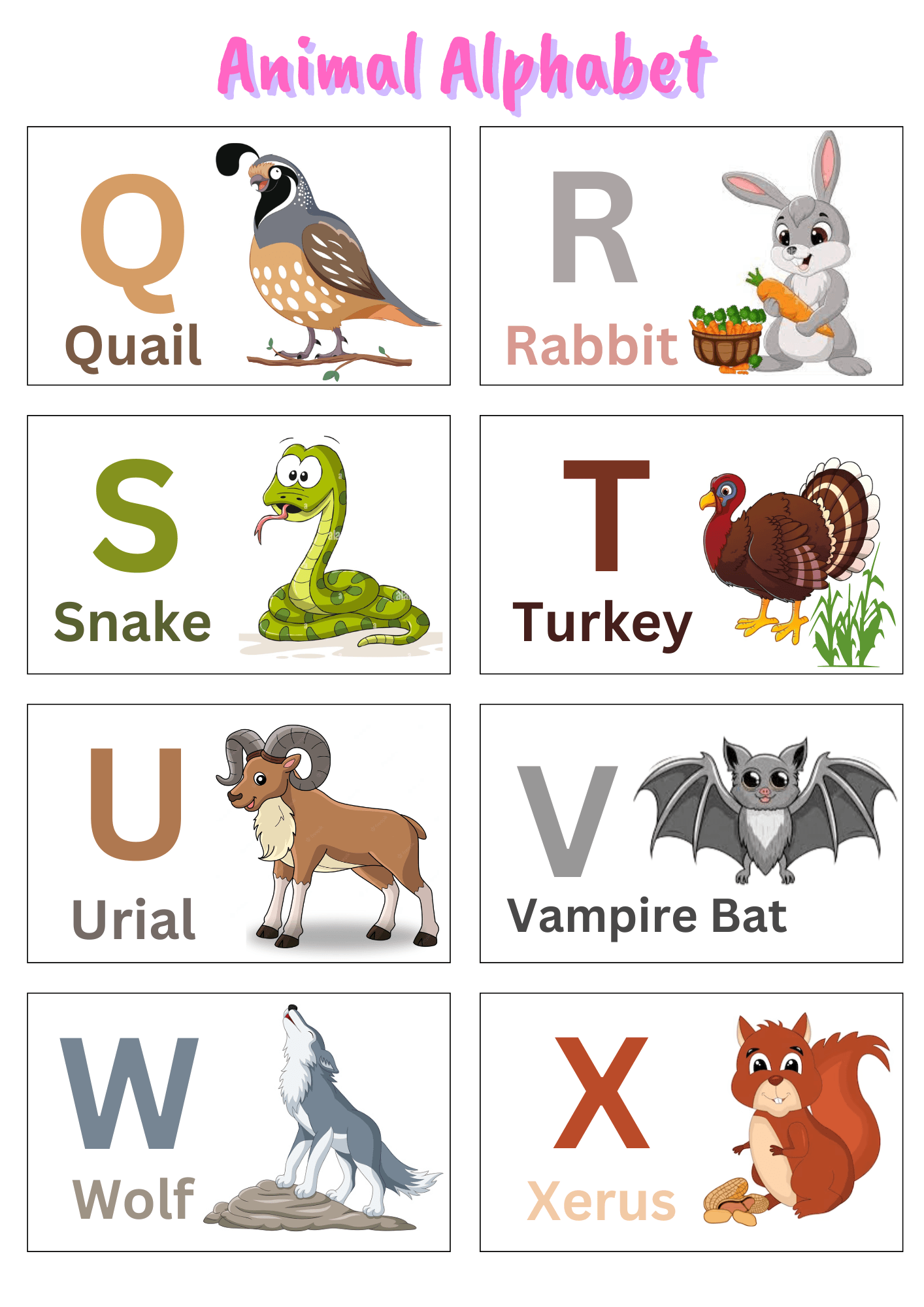 Animal Alphabet Printable Alphabet With Animals Printable Printable