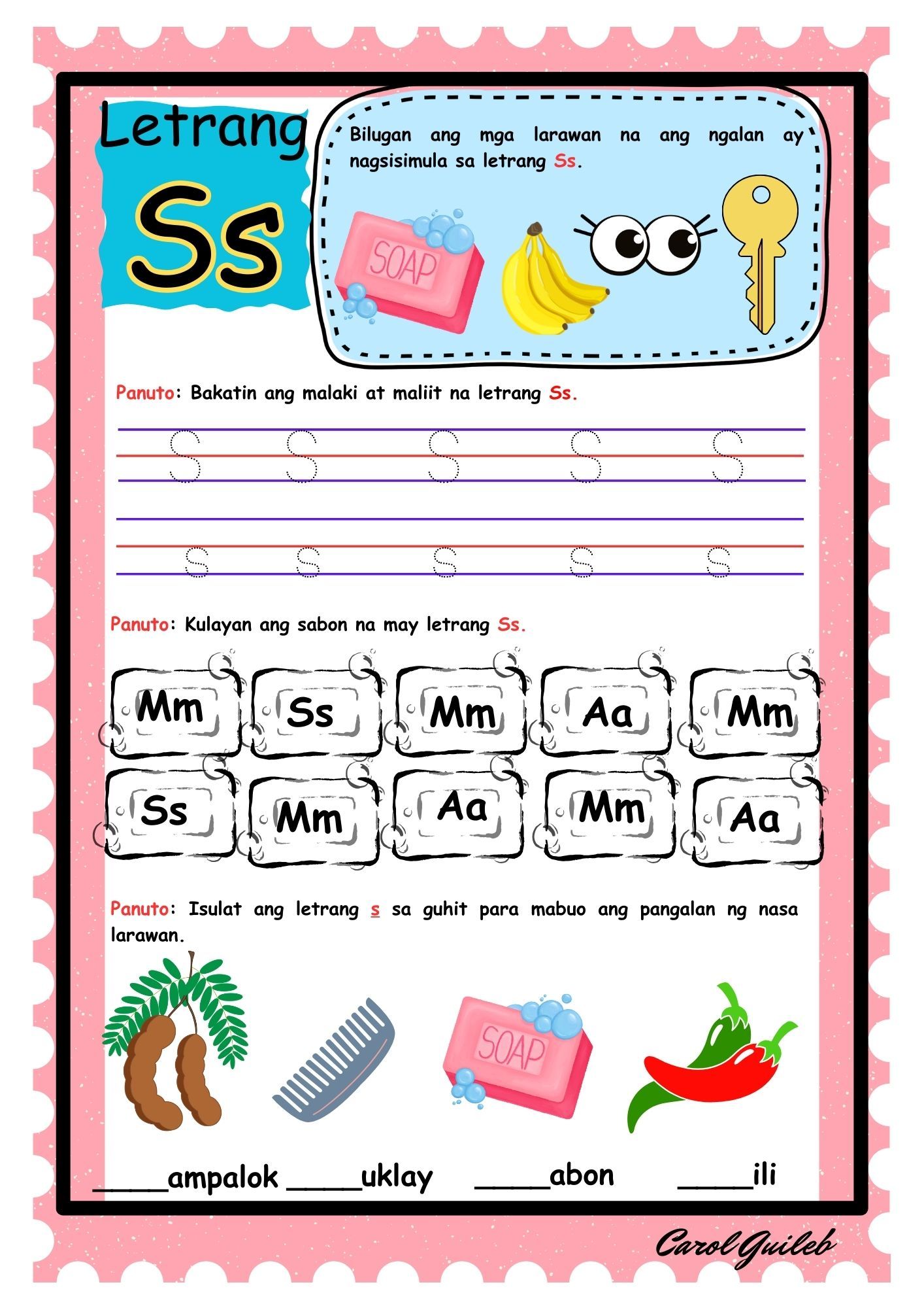 Grade 3 Filipino Worksheet 2049677 | Filipino Pagbasa | Cherry Rose F.
