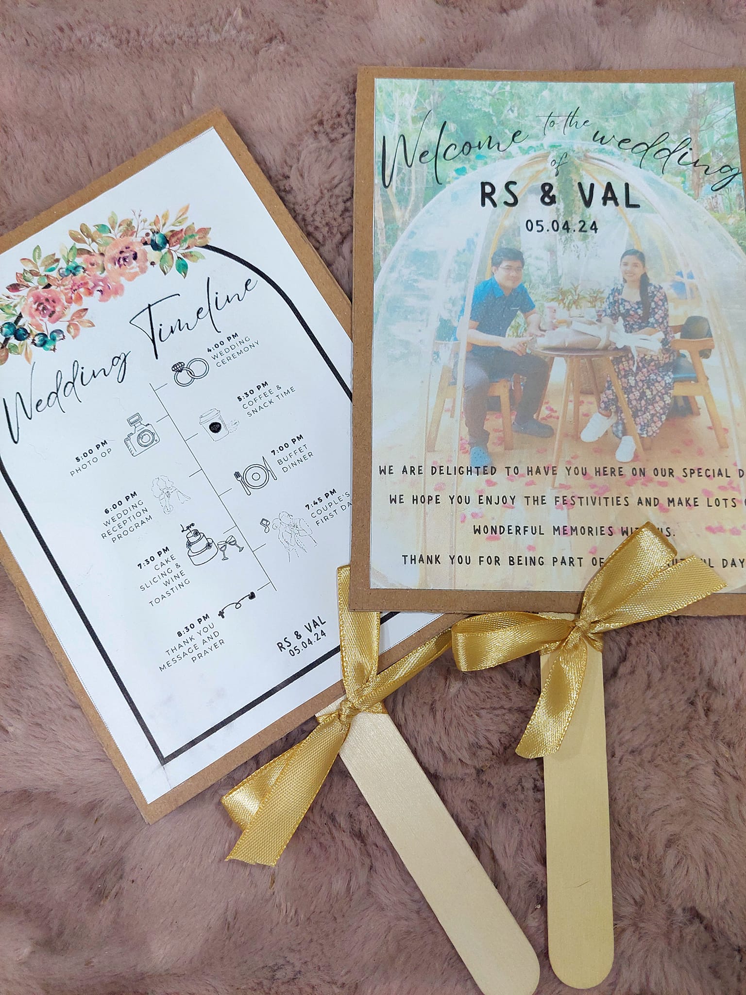 Printable Wedding Program Fans