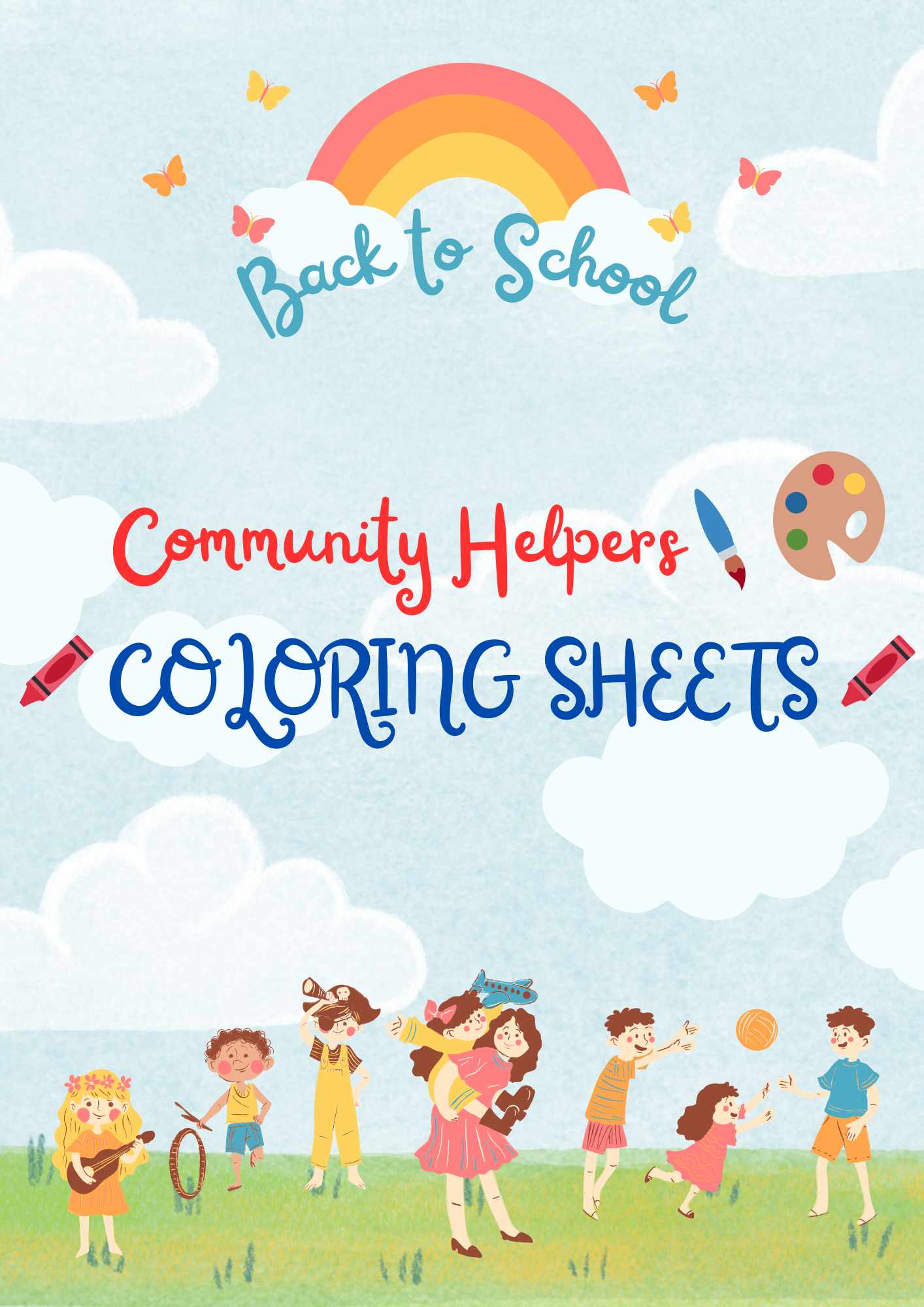 school helpers coloring pages