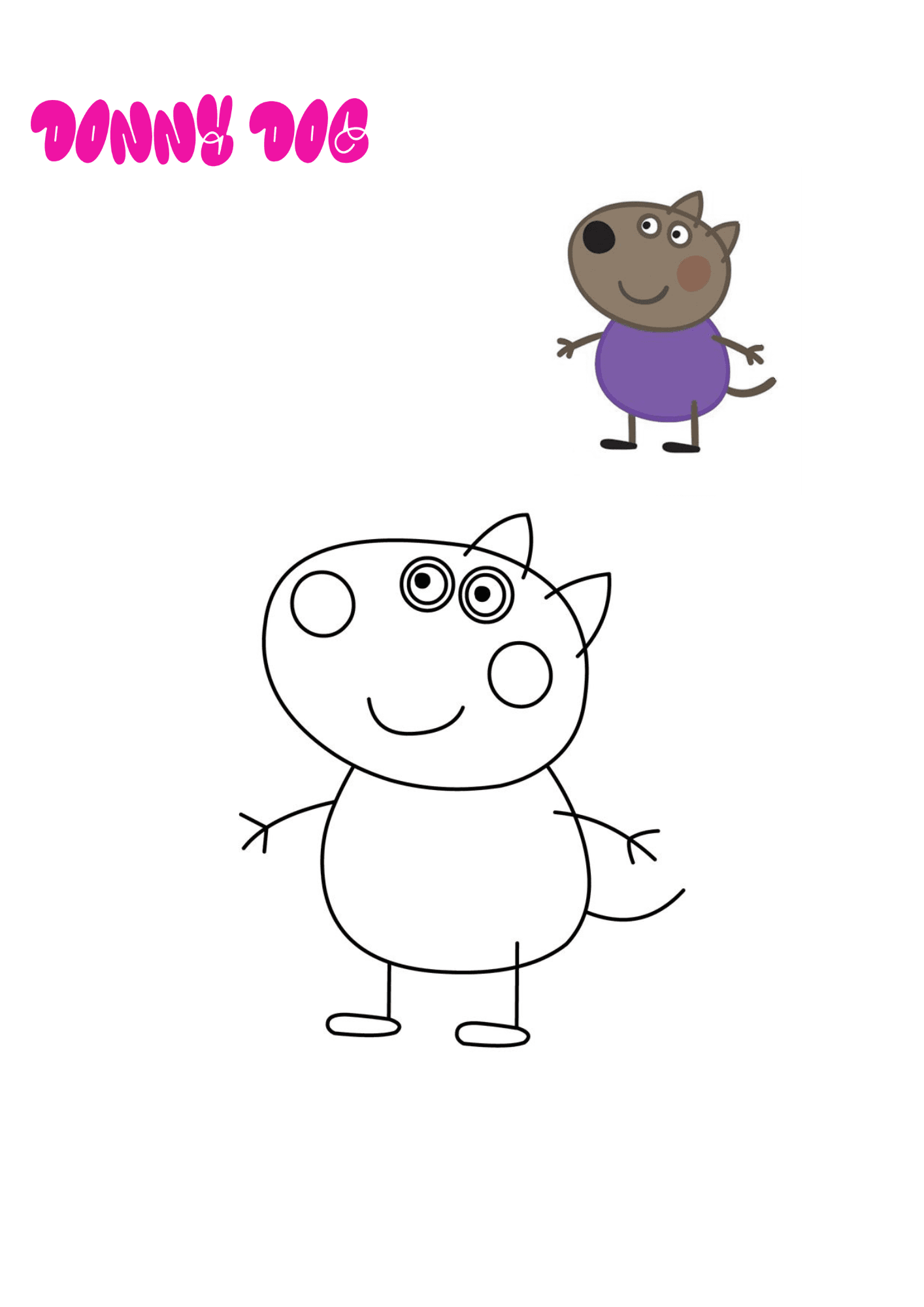 Danny Dog Coloring Page 140 Peppa Pig Ideas | Peppa Pig, Peppa, Pig