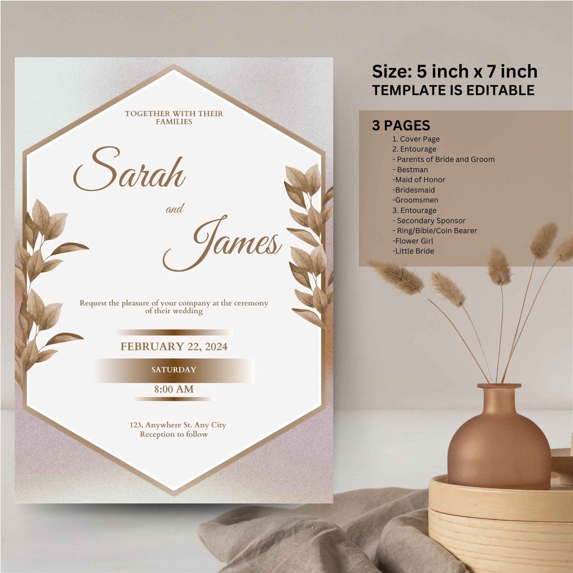 2 page wedding invitation card photos - Weddingsavor.com