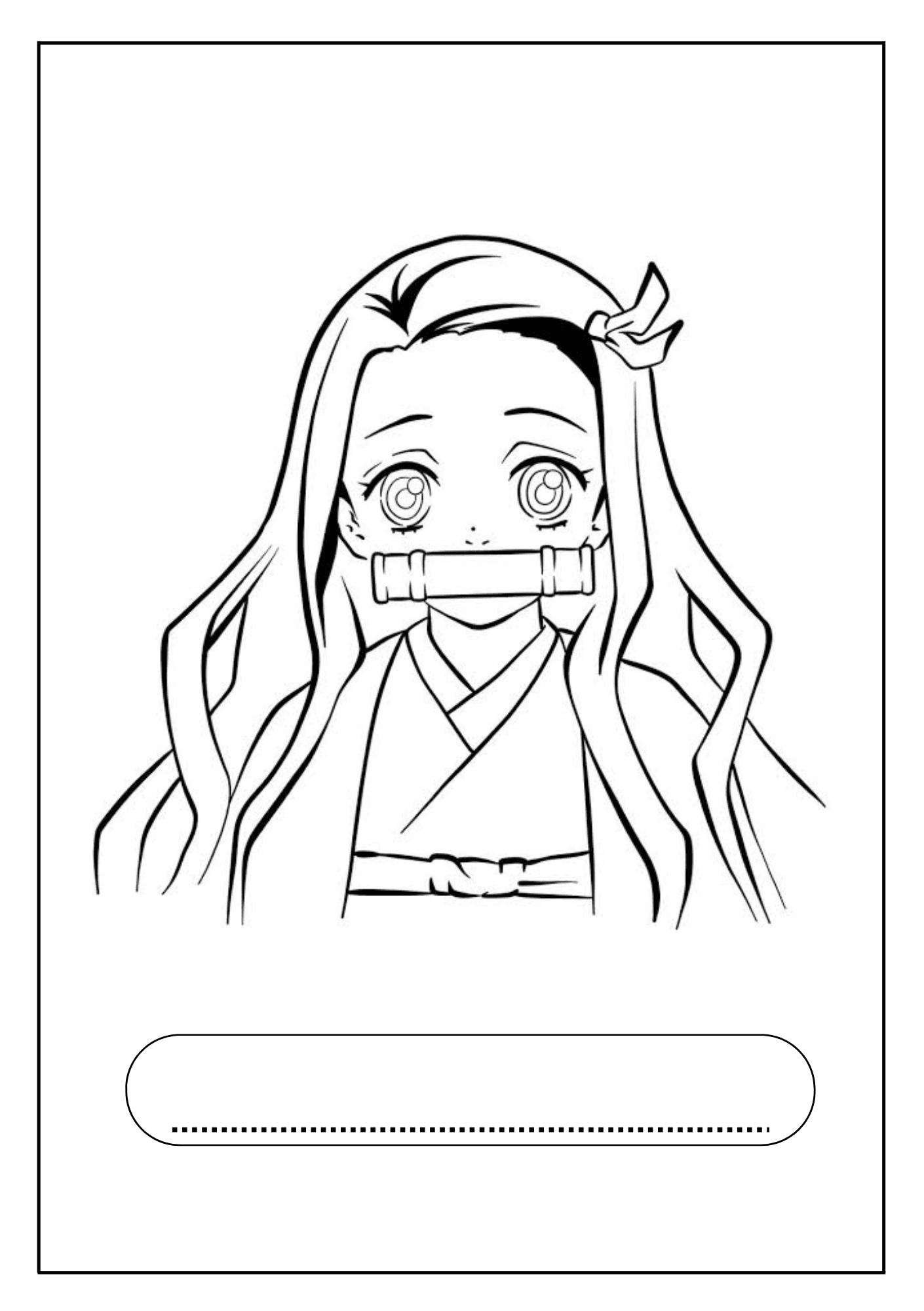 Printable Coloring Nezuko Coloring Pages Nezuko Coloring Pages | 65