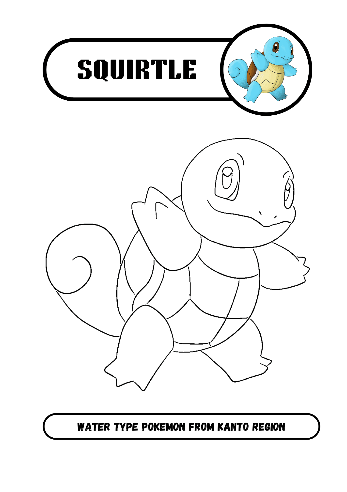 Water Type Pokemon Coloring Pages Water Type Pokemon Coloring Pages