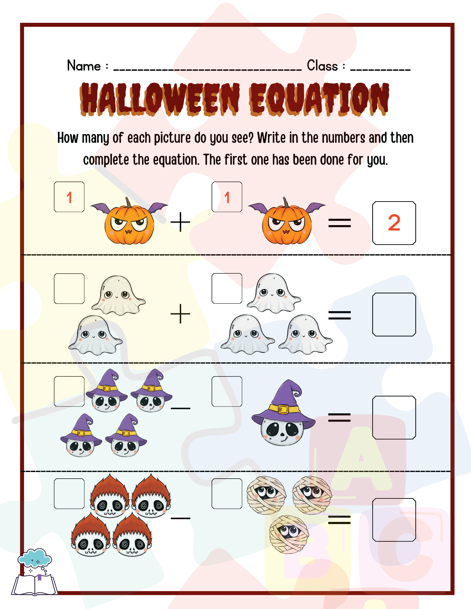 4th Grade Halloween Worksheets