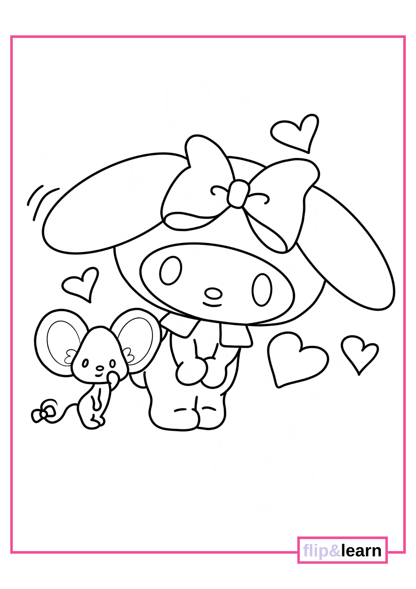 My Melody Coloring Pages Sanrio My Melody Coloring Book Japan | EBay