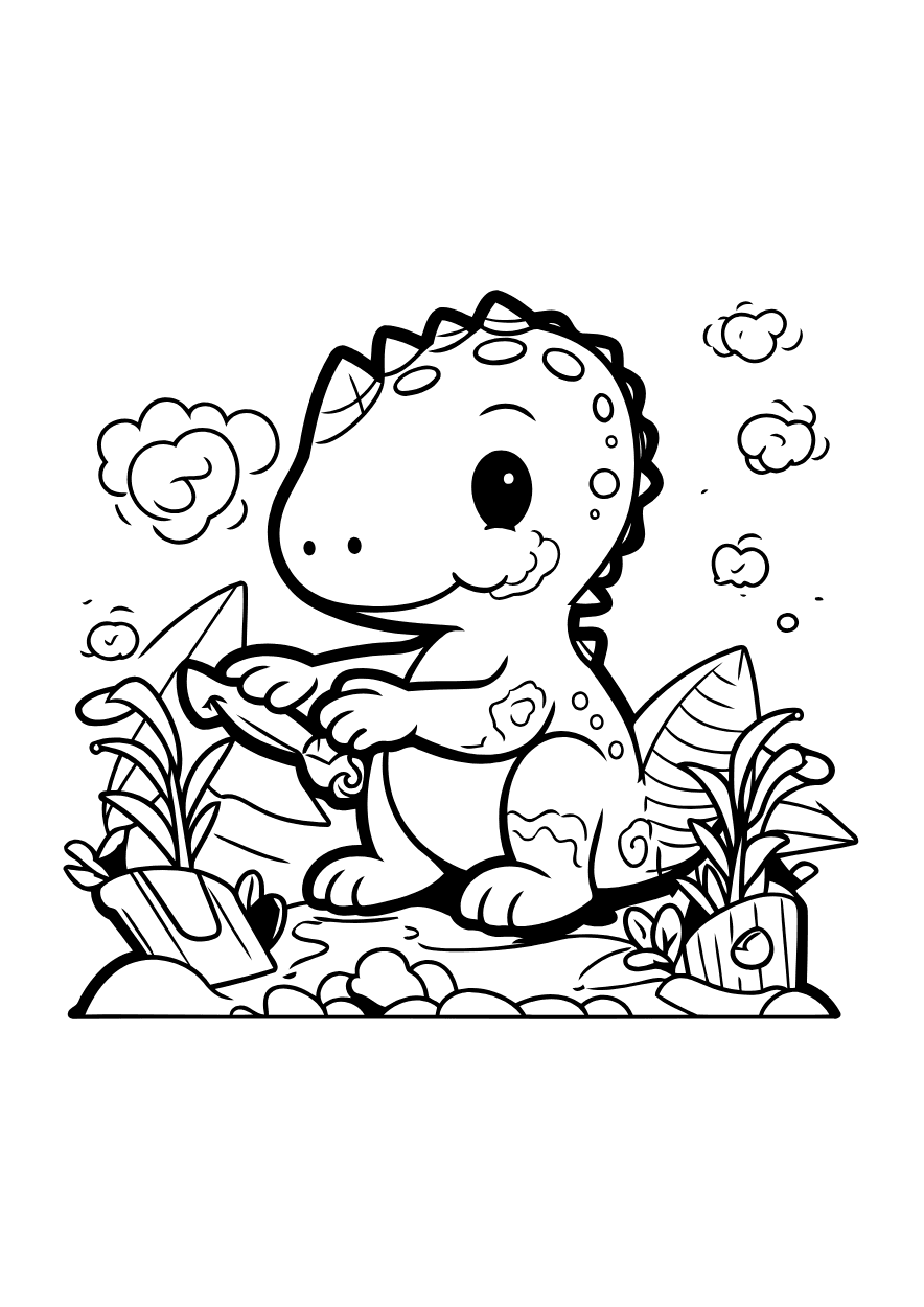 Baby Dinosaur Printables 55 Cute Dinosaur Coloring Pages For Kids,