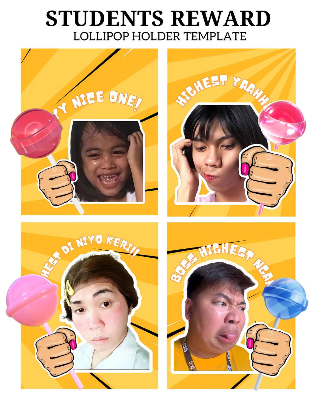 Lollipop Holder Template