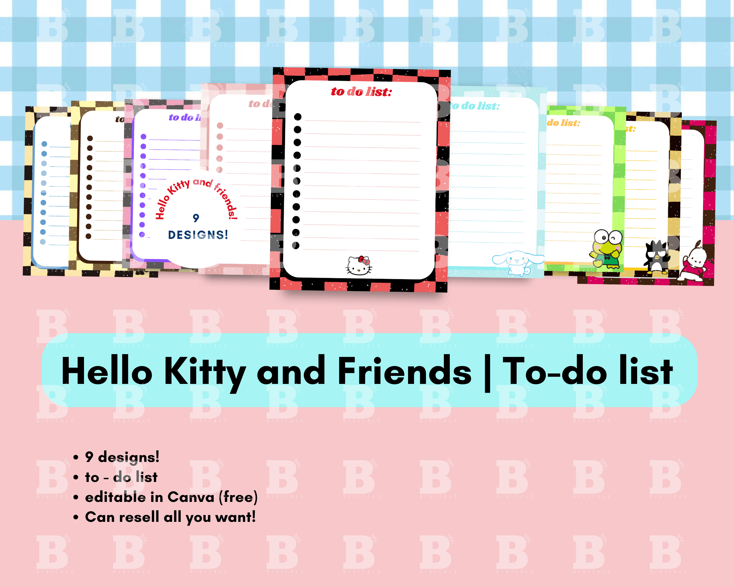 To Do List Printable Hello Kitty