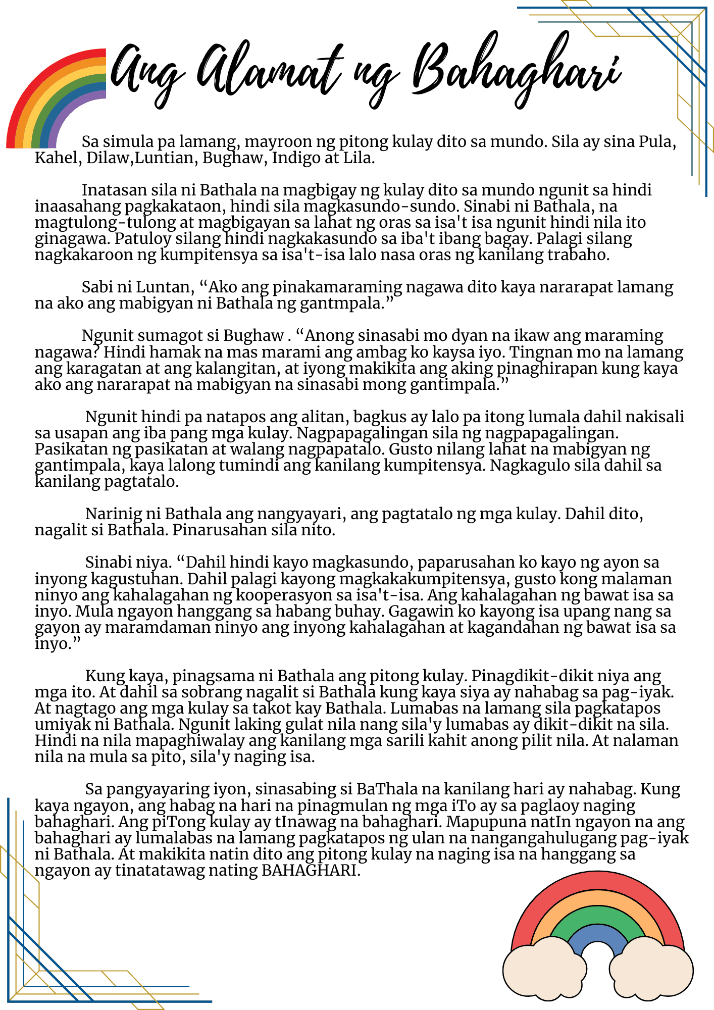 Halimbawa Ng Alamat Mga Tula At Halimbawa NG Mga Alamat | PDF