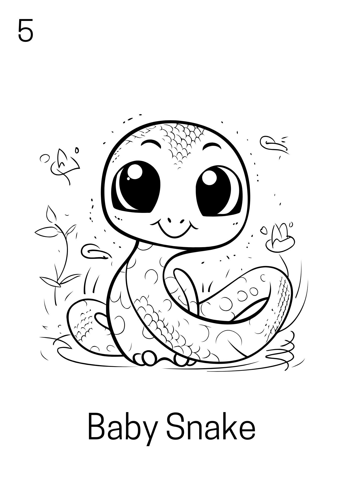 Baby Lizard Coloring Pages