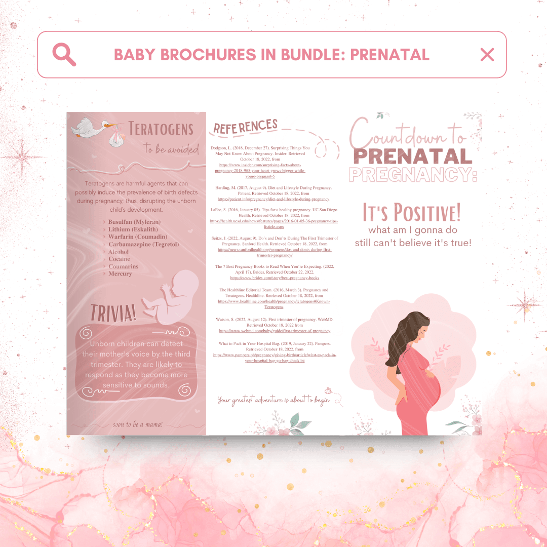 Prenatal And Newborn Development Brochure 9 Months In The Womb: A