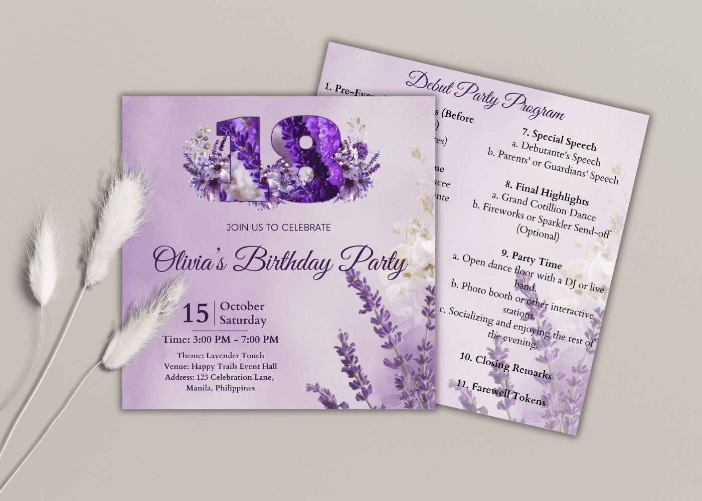 18th Birthday Cotillion Invitations Filipino Debut Invitation Video