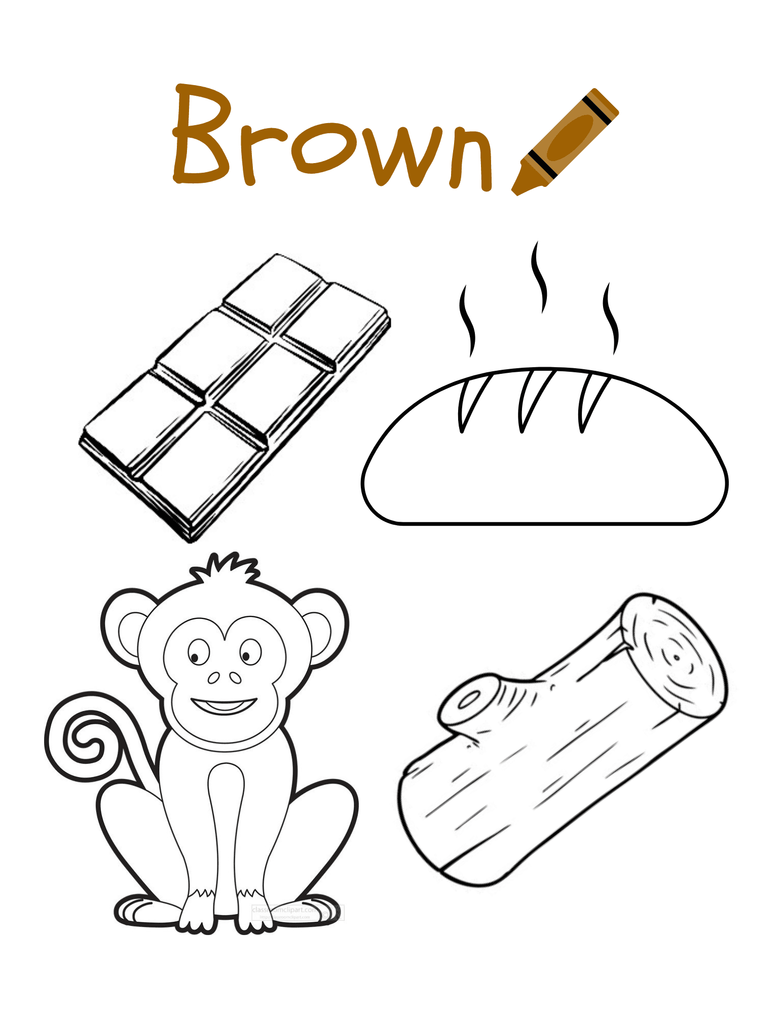 Color Brown Worksheets For Kindergarten Preschool Colors Q Tip Crafts: