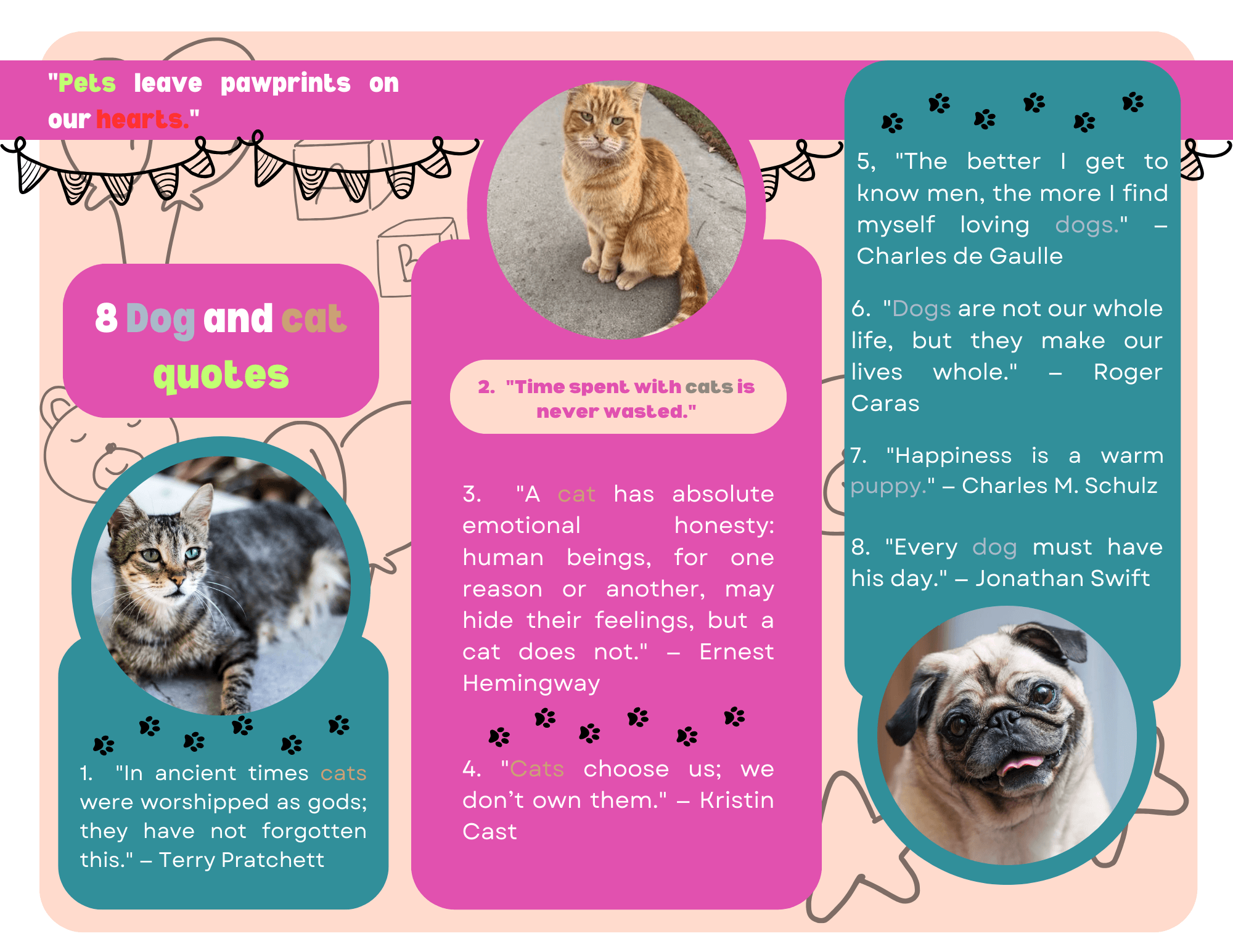 Dog And Cat Quote Pet Wall Decor Sticker Quotes
