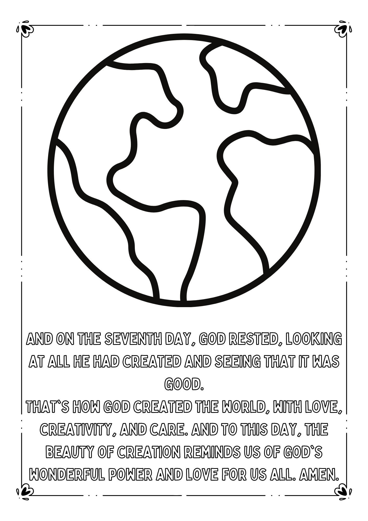 God Created The World In 7 Days Coloring Pages [2025]