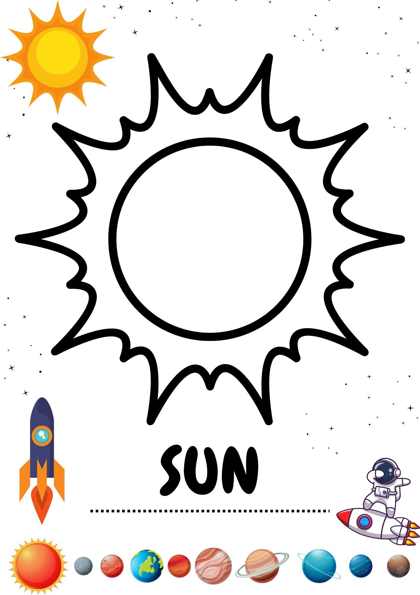 9 Planets Coloring Pages Kids N Fun.com | Coloring Page Space Jam 2 A