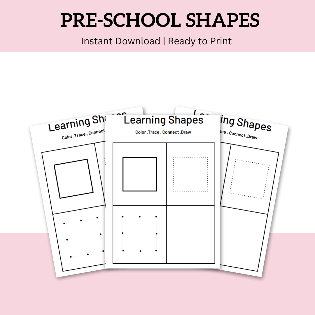Learning Basic Shapes Color Trace And Connect Shapes Ready To Print