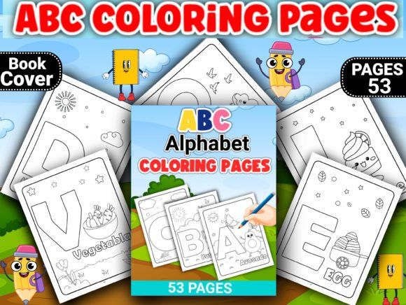 graphic alphabet coloring pages