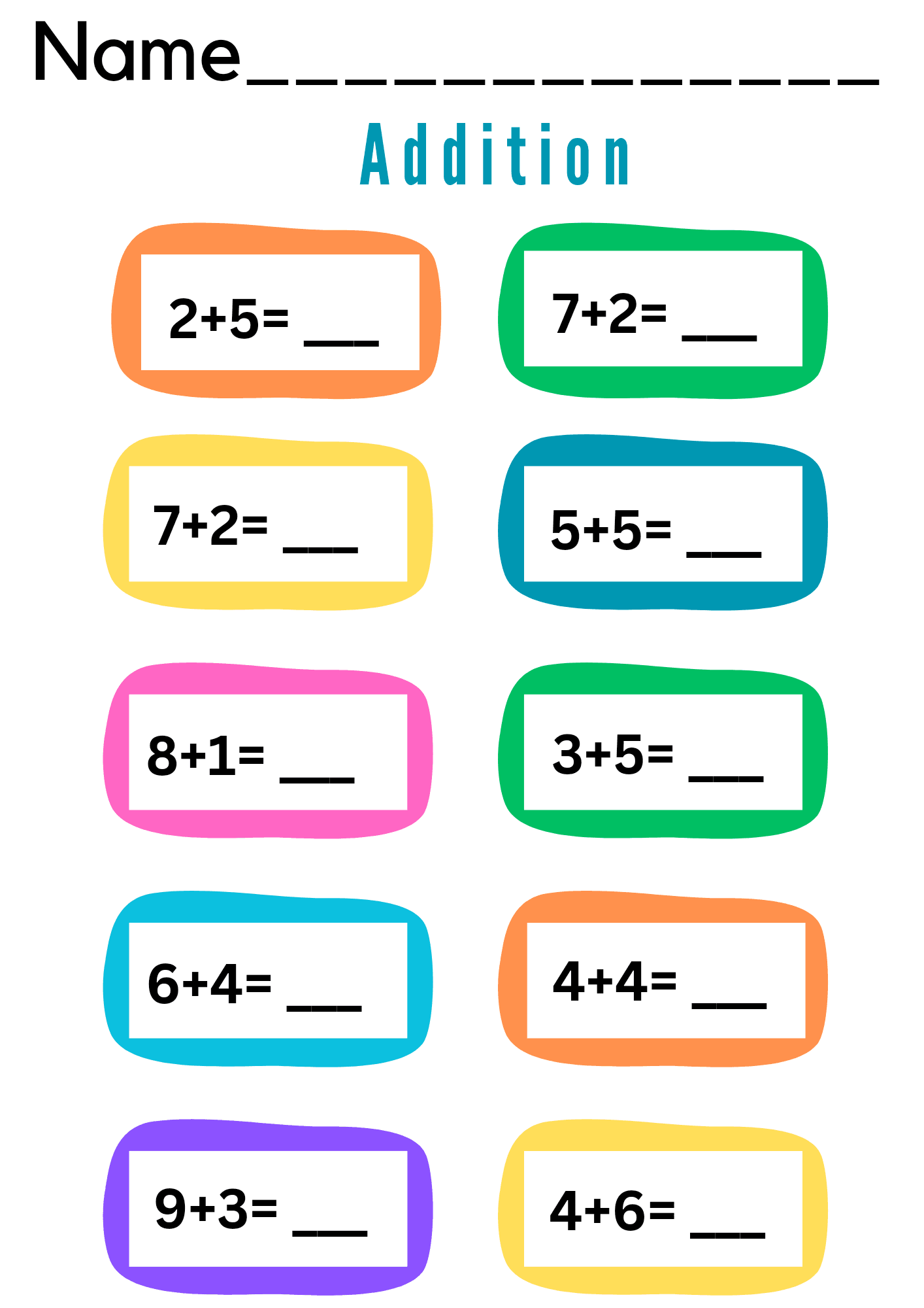 Grade 1 Math Worksheets Addition Subtraction