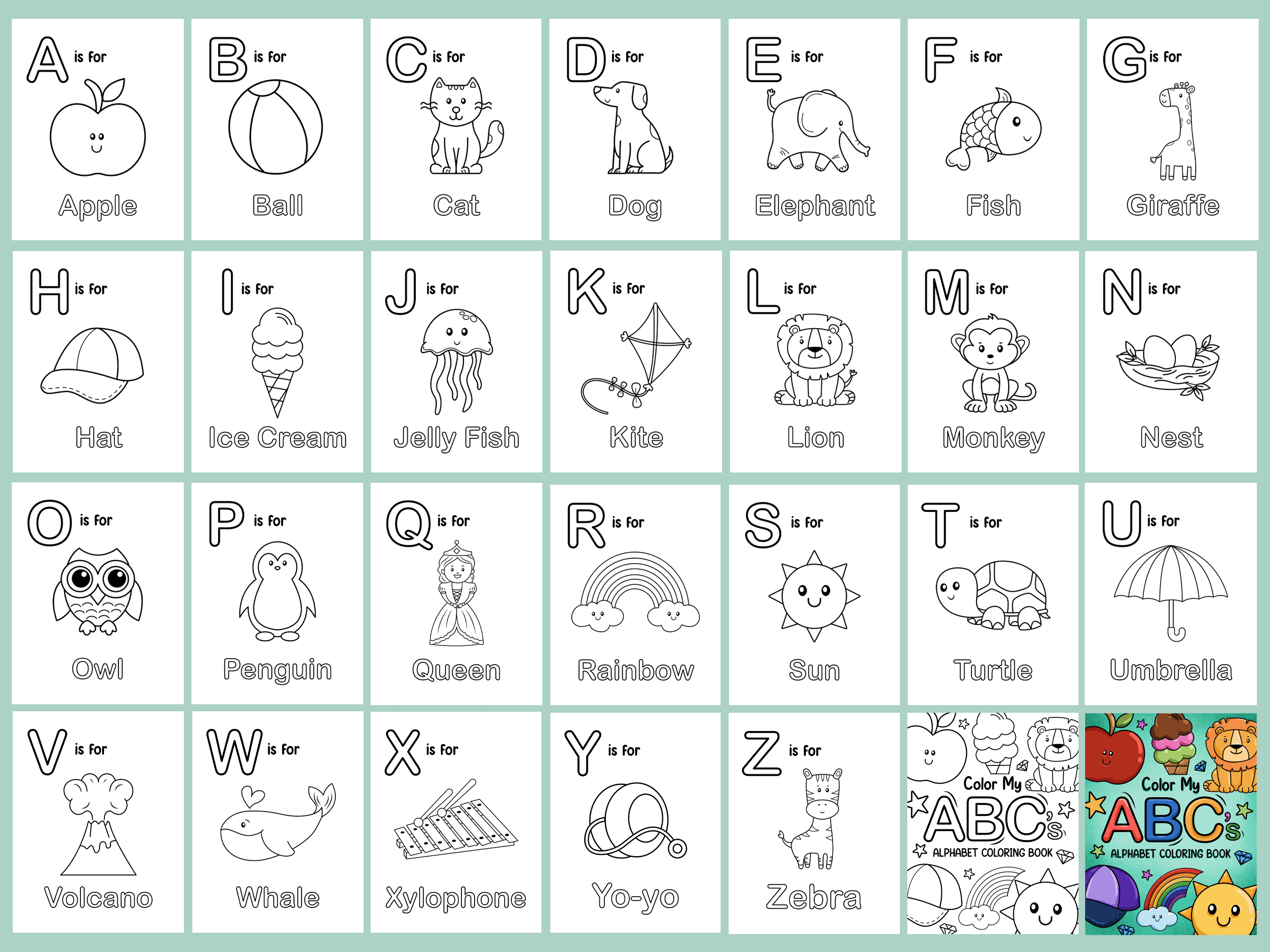 Free English Worksheets Alphabet Picture Coloring