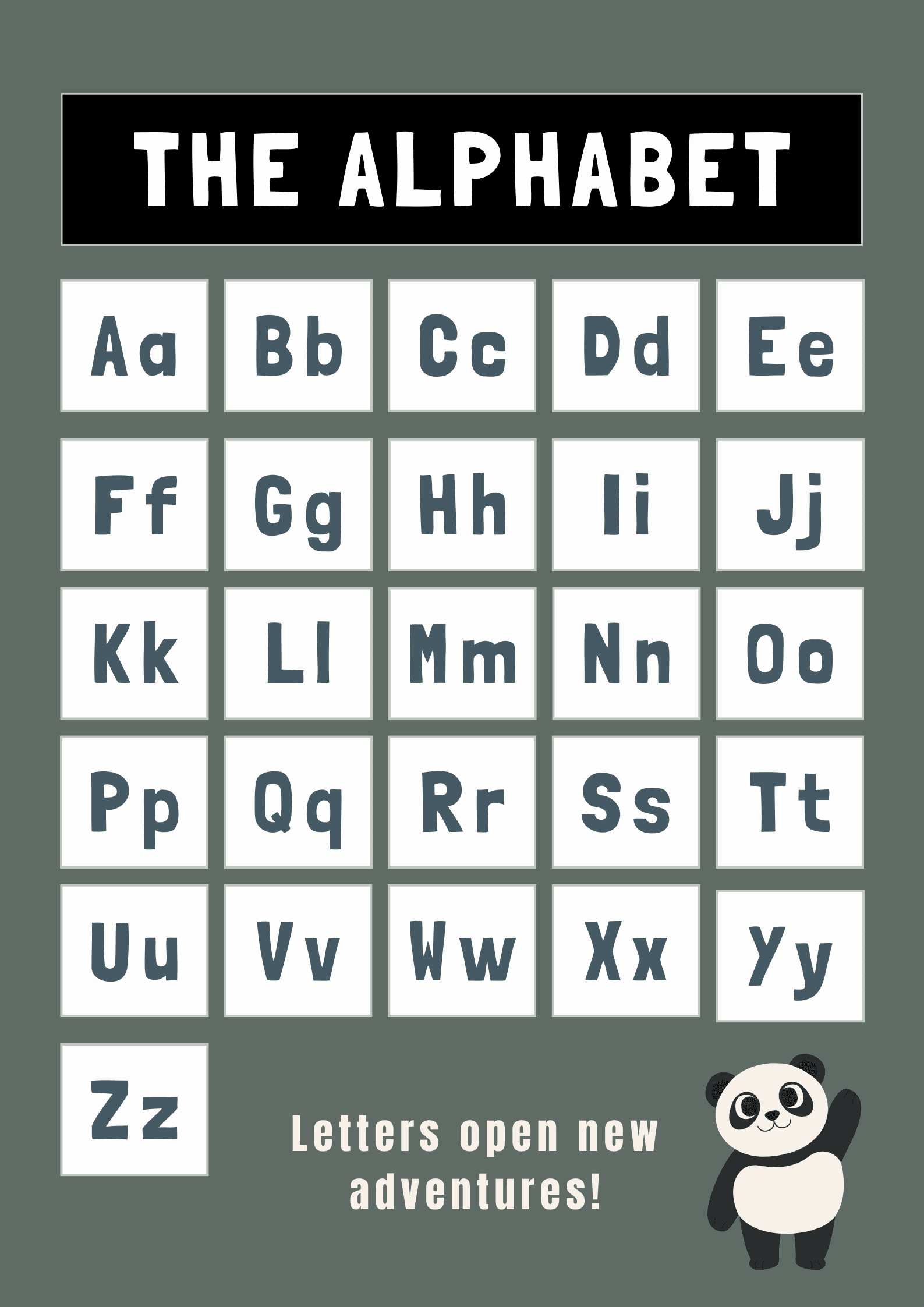 Printable Square Alphabet Letters