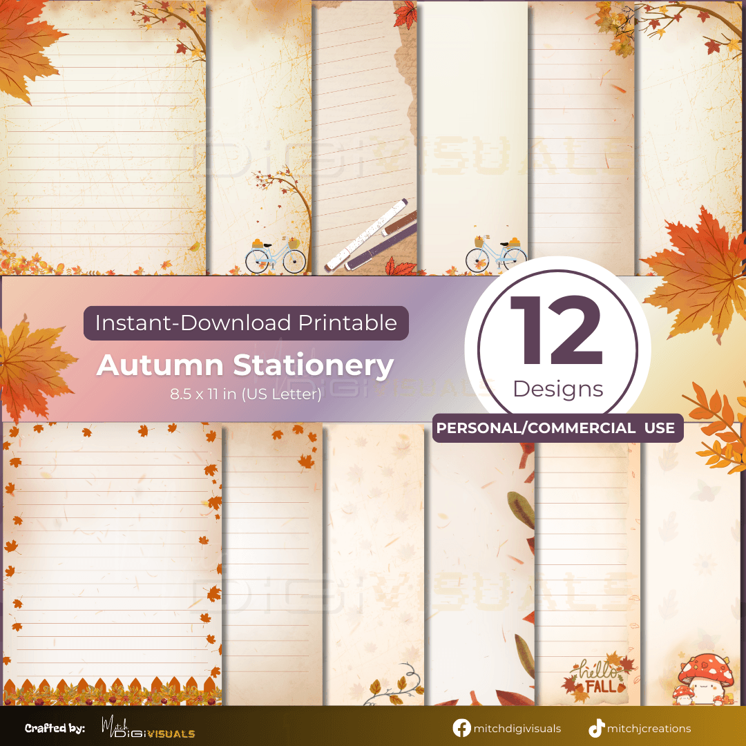 Autumn Printable Stationery