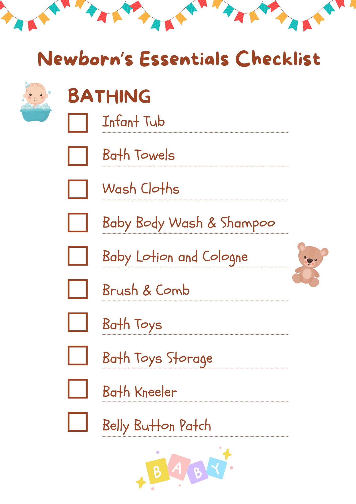 Showing Picture Essentials Checklist Home Viewings: Essential