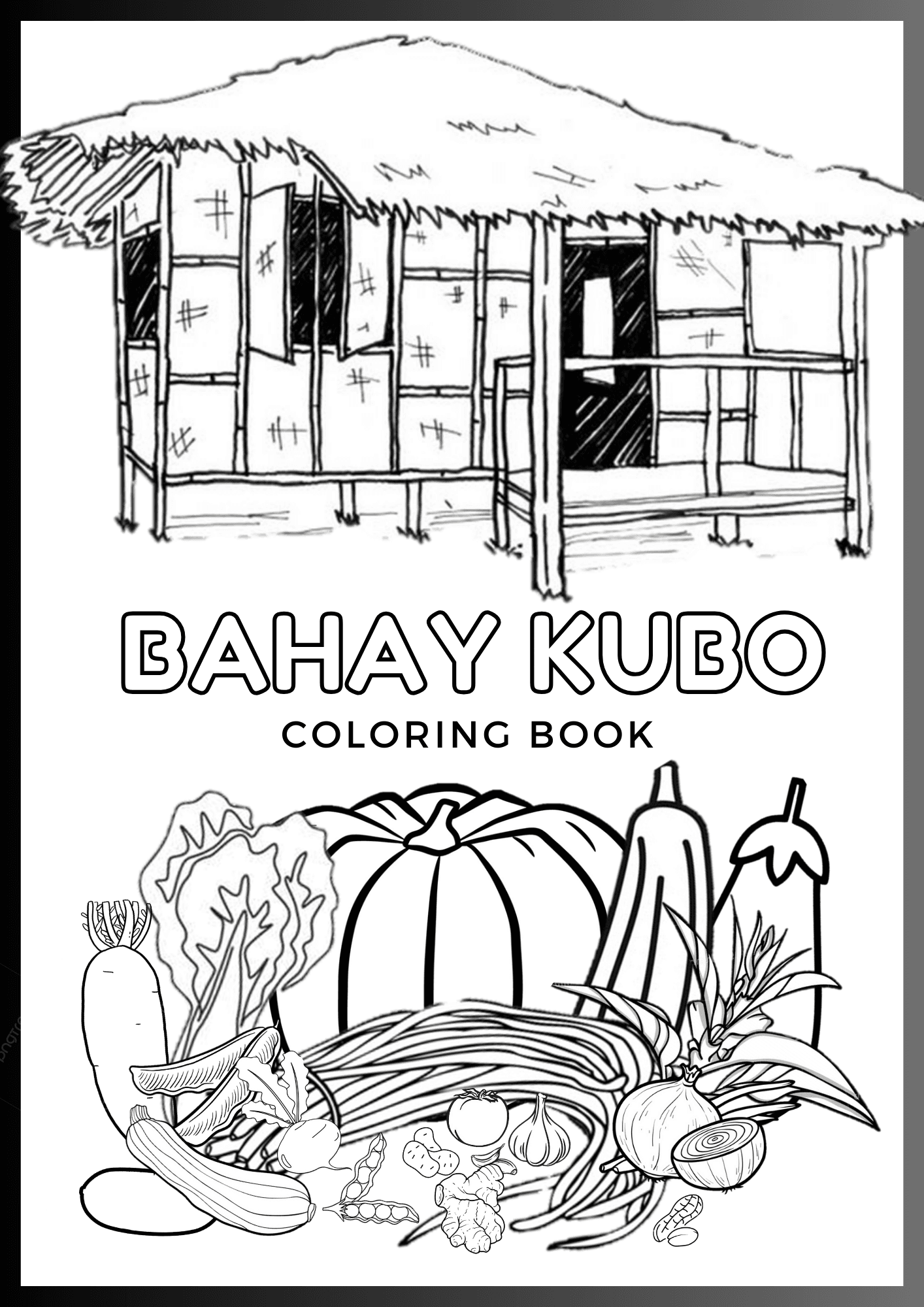 Bahay Kubo Philippines Filipino Coloring Pages Hut Nipa Clipart Drawing ...