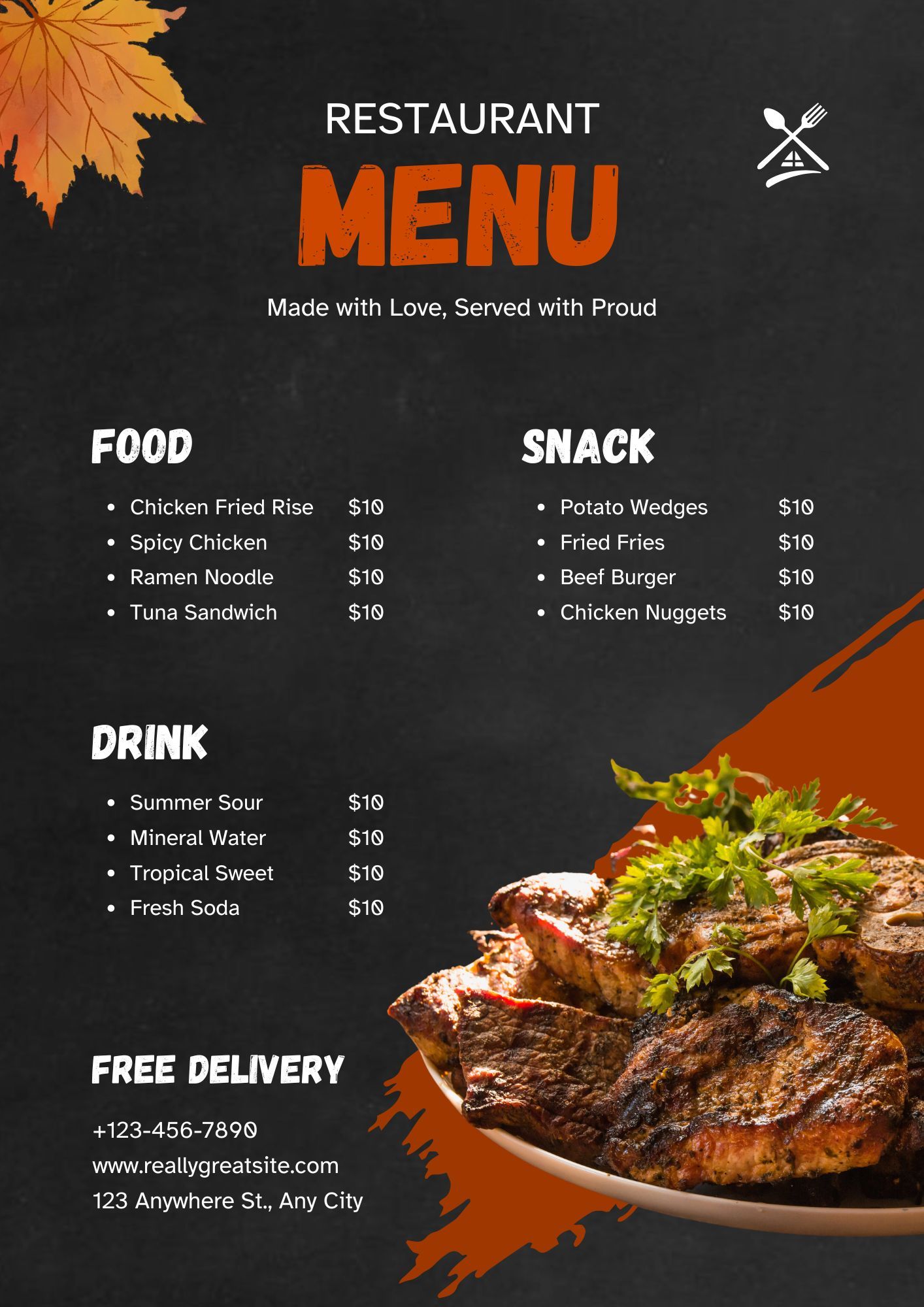Soulfood Restaurantmenu