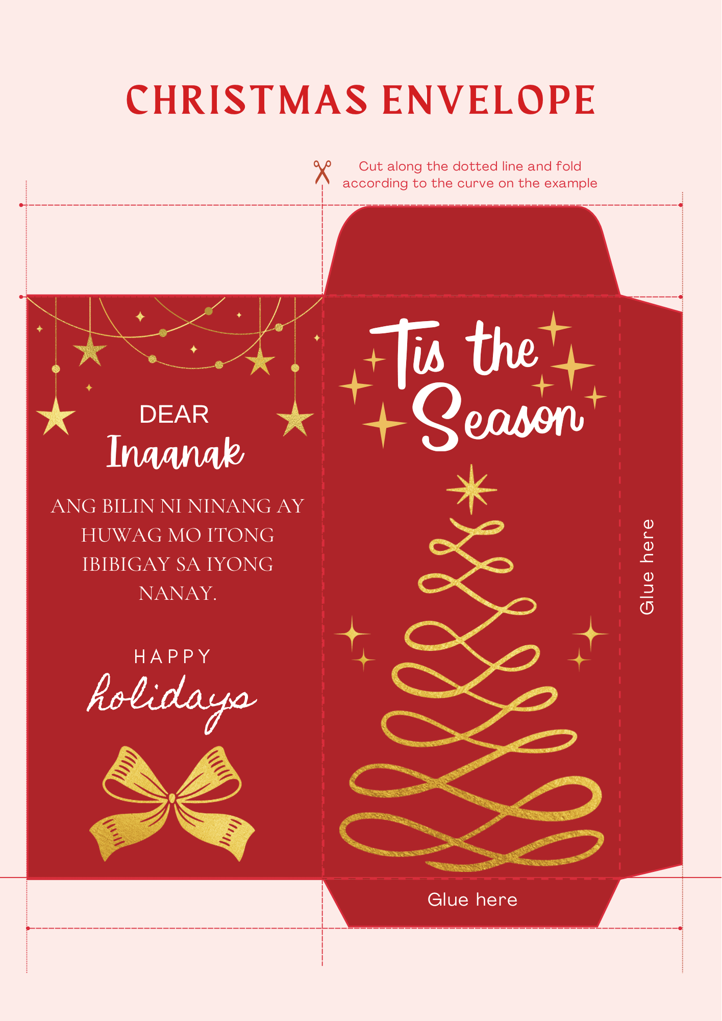Christmas Envelope Template