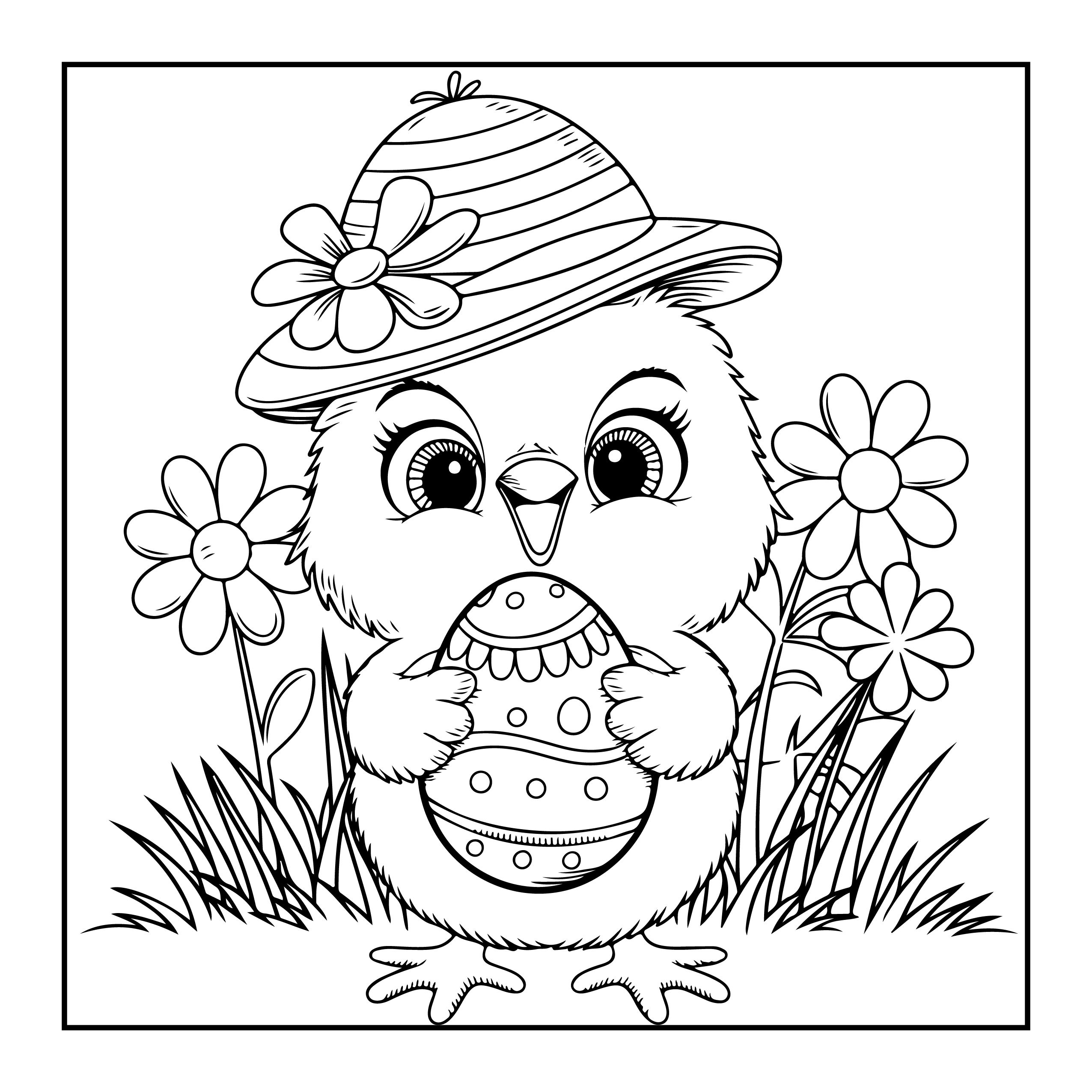 Easy Easter Coloring Pages