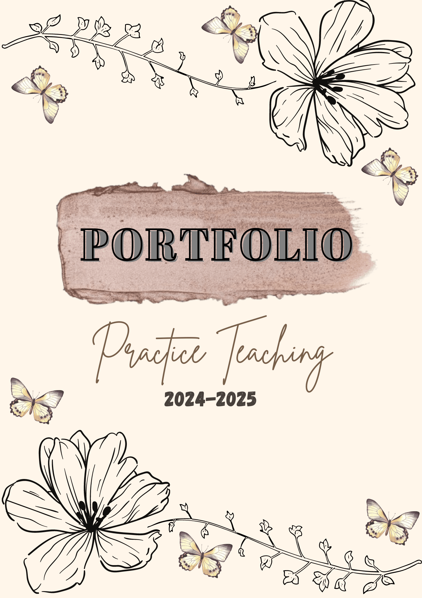 Portfolio Cover Page Download Grey Background Design For Free