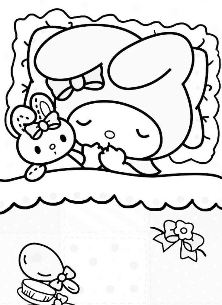 sanrio characters my melody sanrio coloring pages