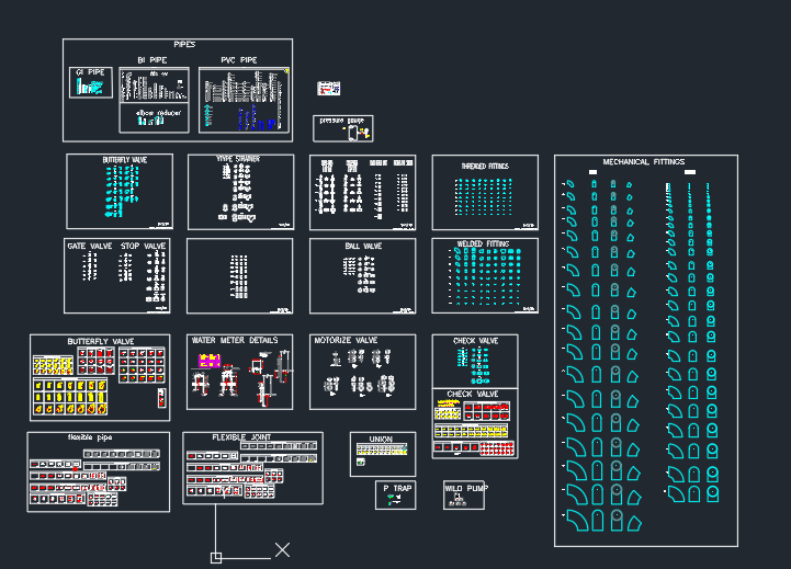 Pvc Fittings Cad Block And Typical Drawing