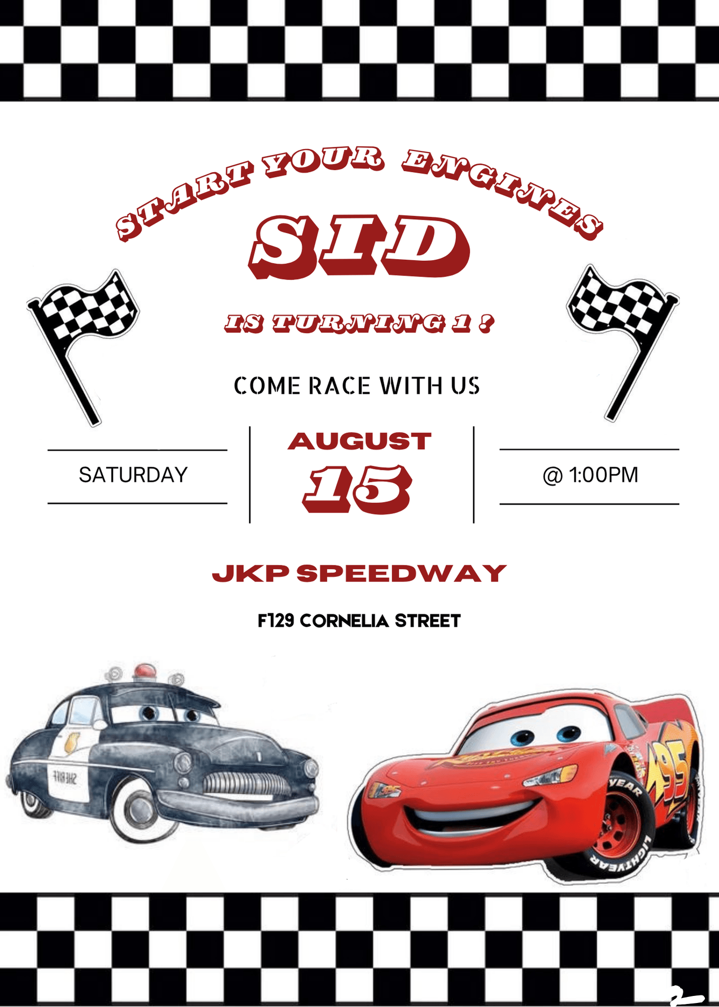 Free Cars Birthday Invitations Free Printable Birthday Invitation