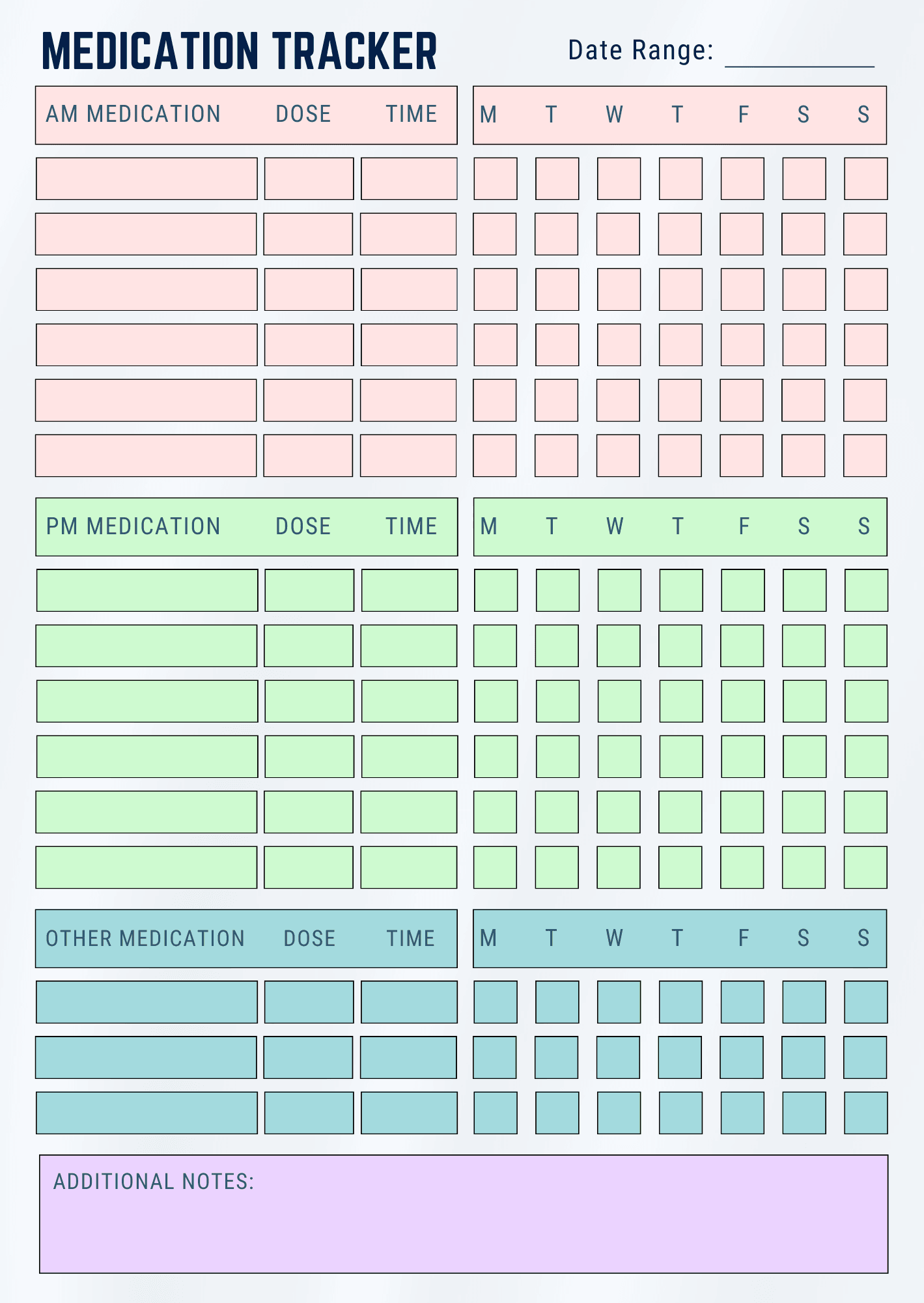 Medication Time Chart