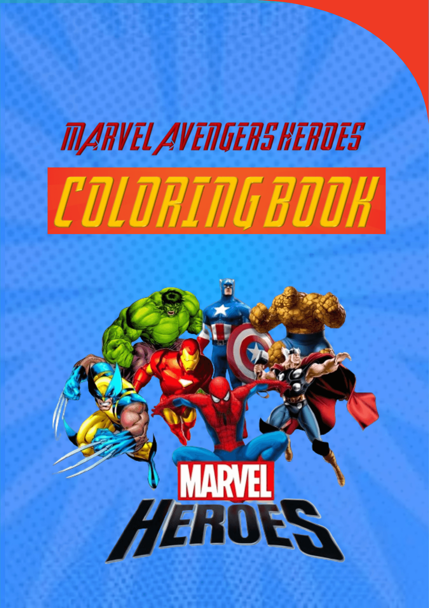 marvel super heroes coloring book