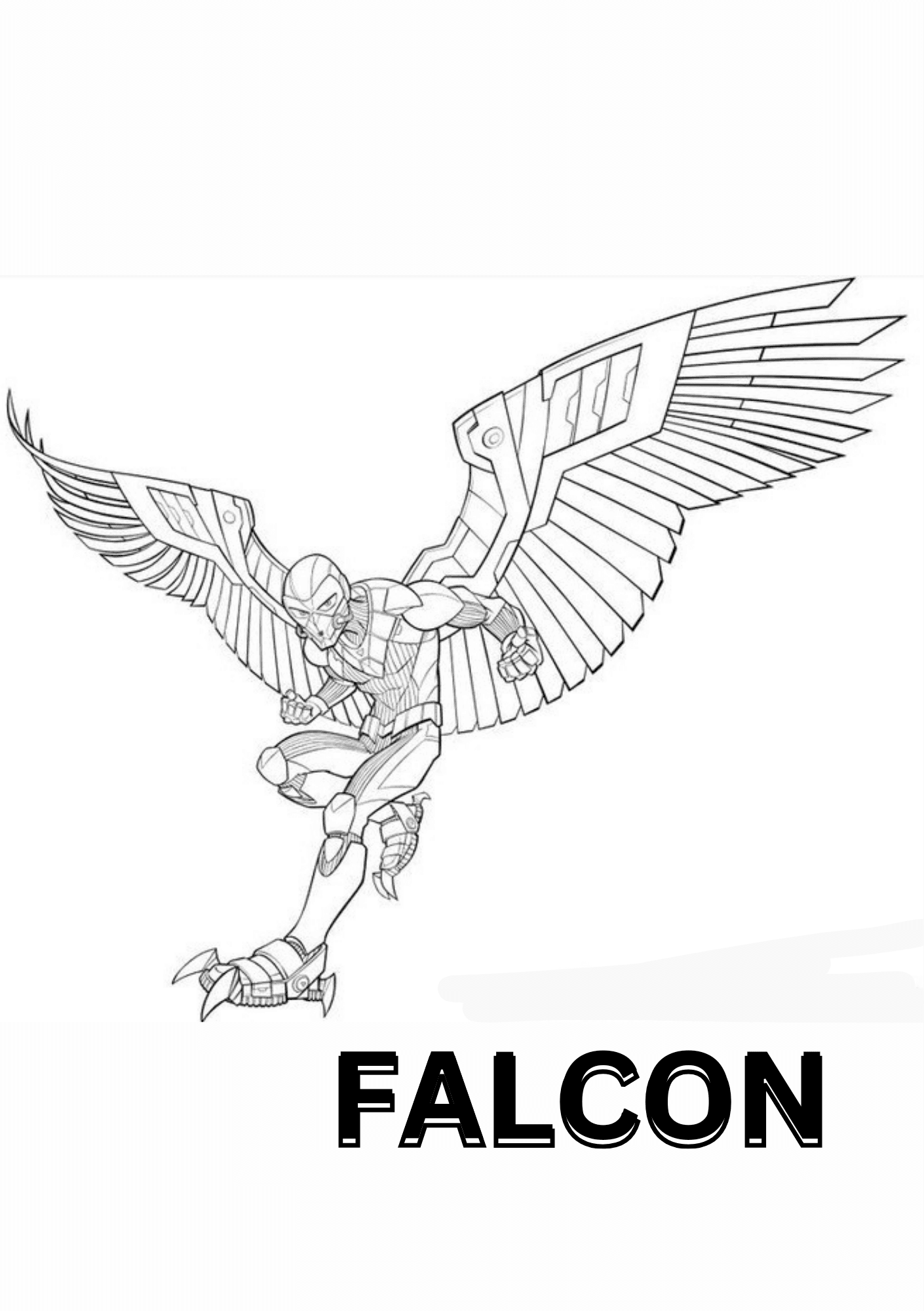 falcon coloring pages marvel