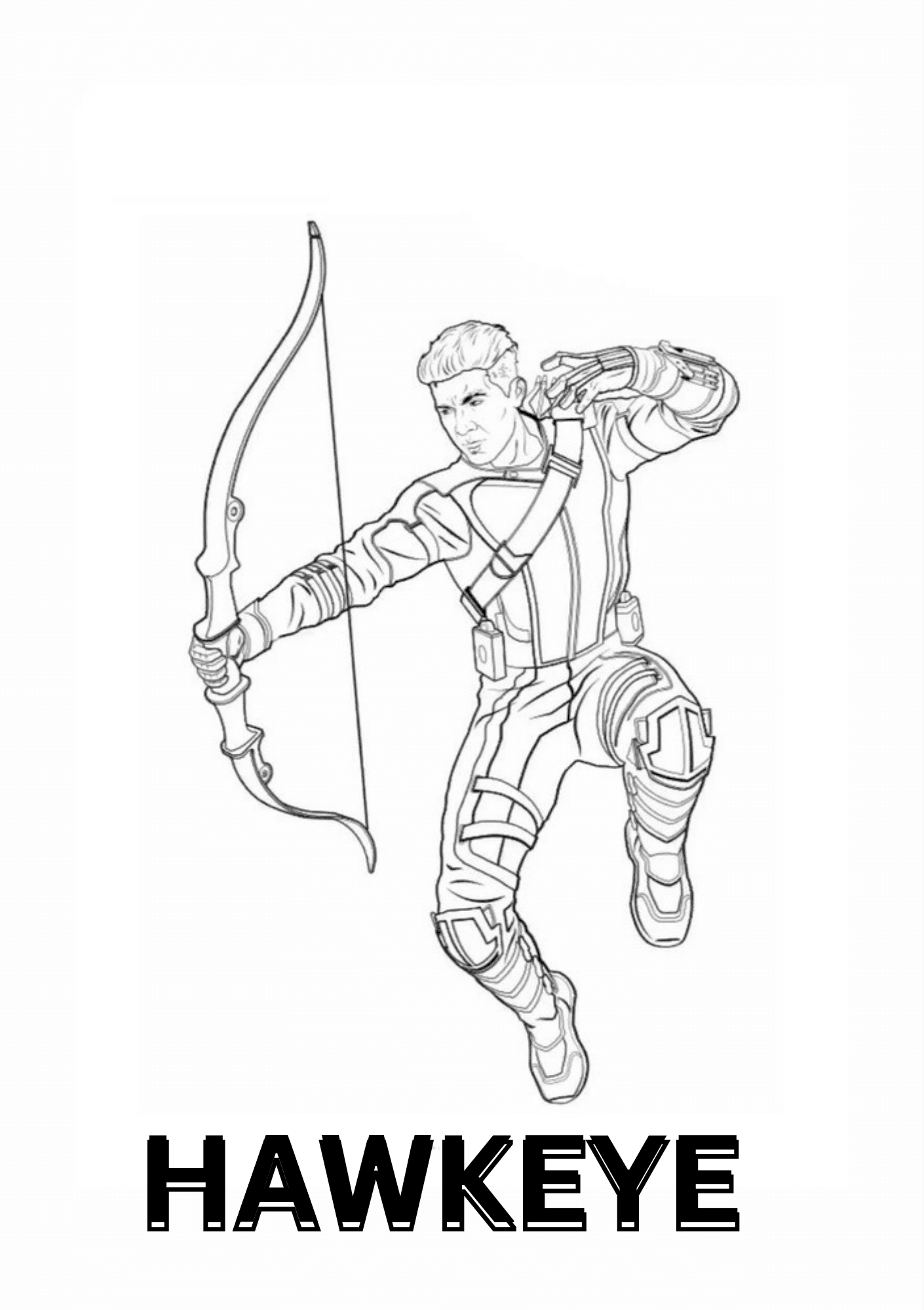 coloring pages hawkeye