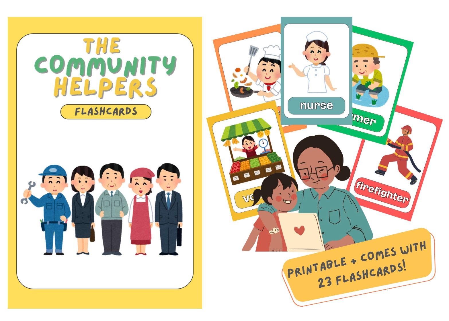Community Helpers Flash Cards Printable Community Helpers Flash Cards