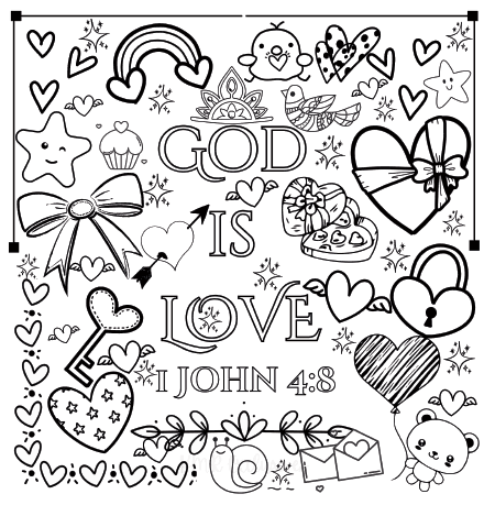 Love Bible Coloring Pages Bible Memory Verse + Coloring Page: 1 John