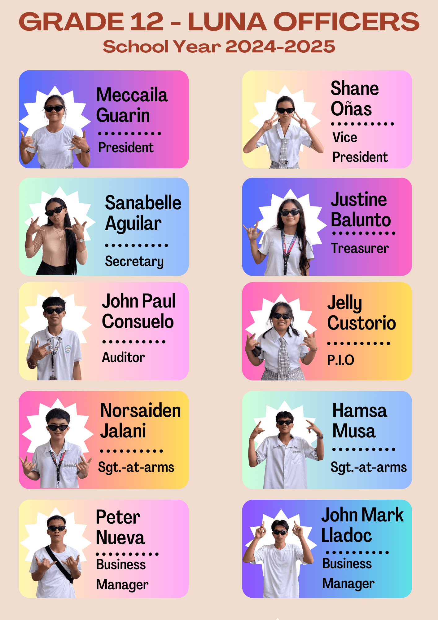 Class Officers Design