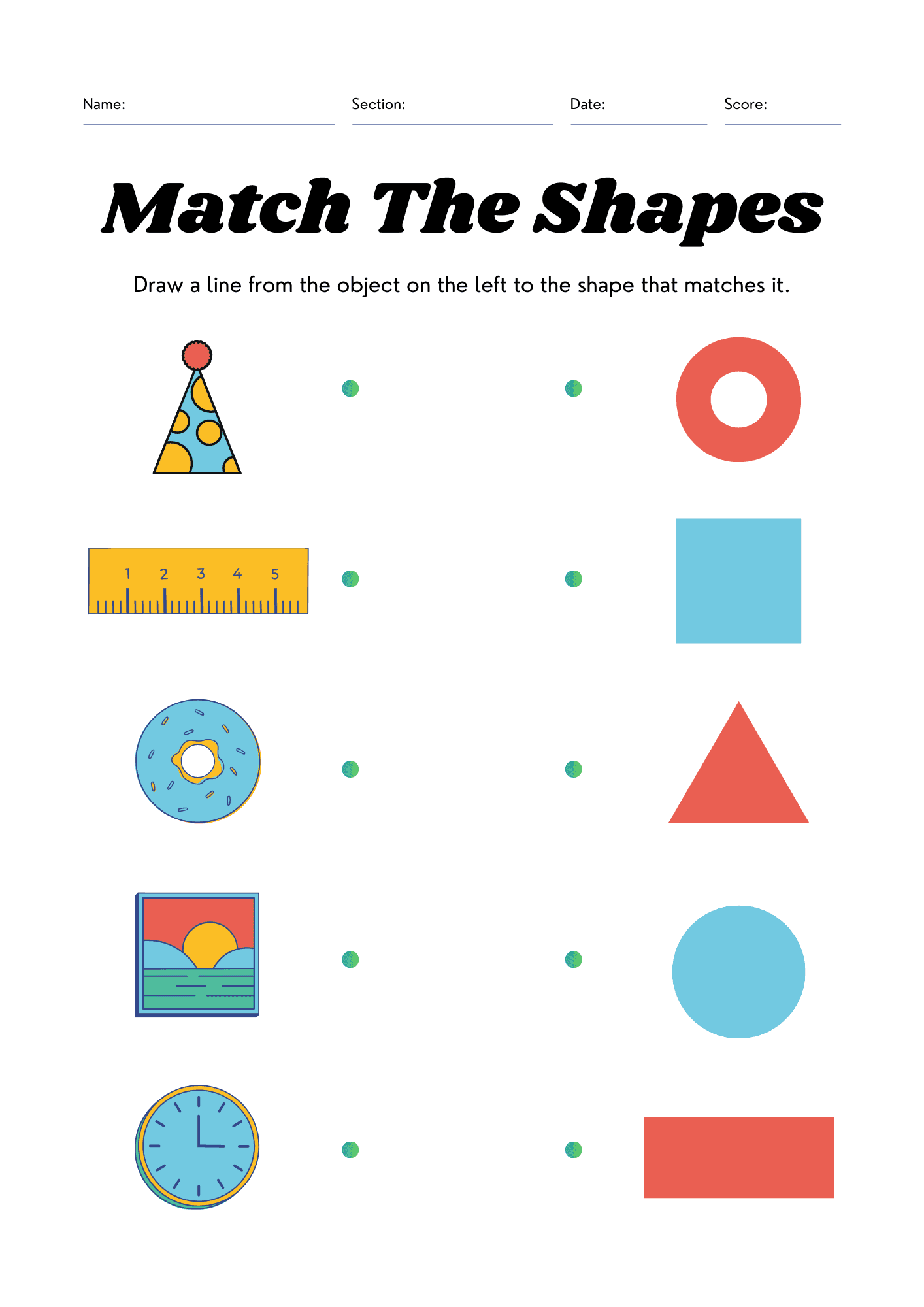 Simple Shapes Worksheet