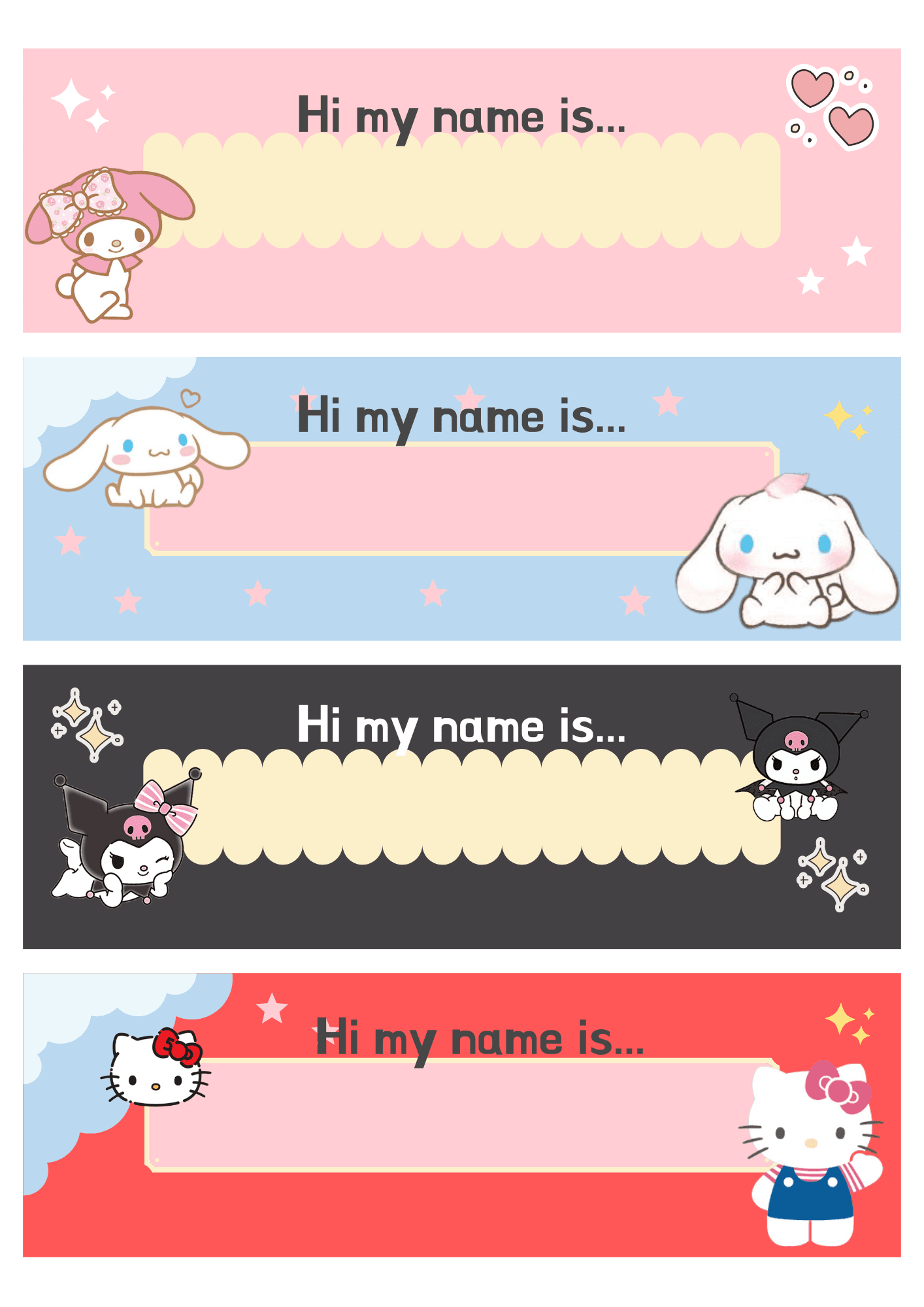 Printable Name Tags Design