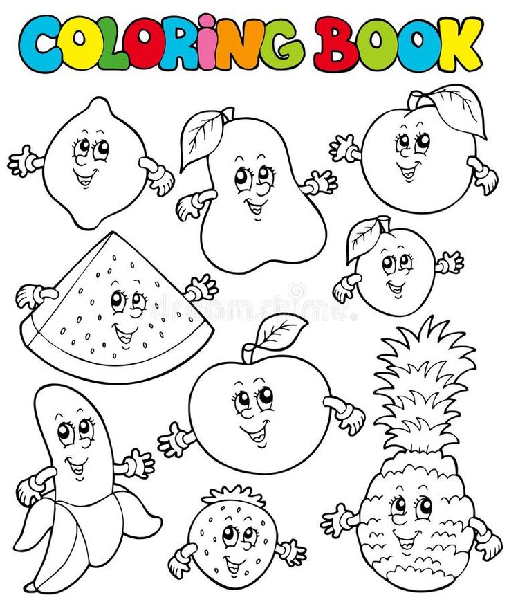 preschool fruit coloring pages