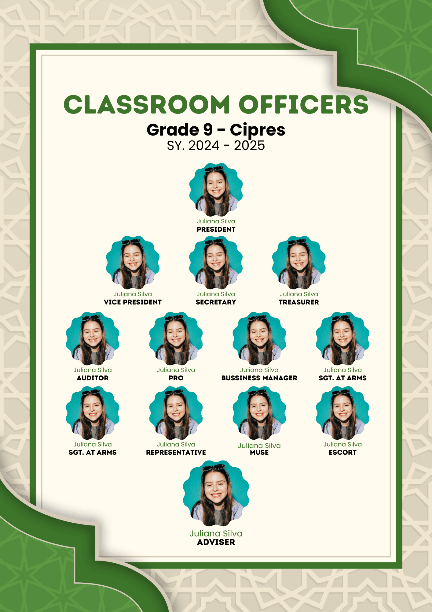 Class Officers Design
