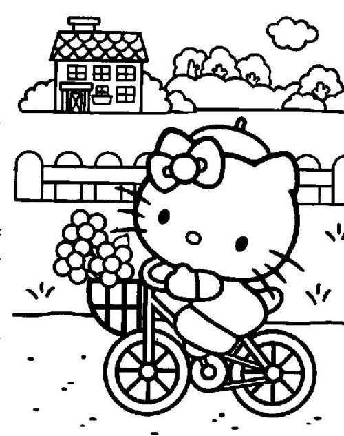 easy hello kitty coloring book